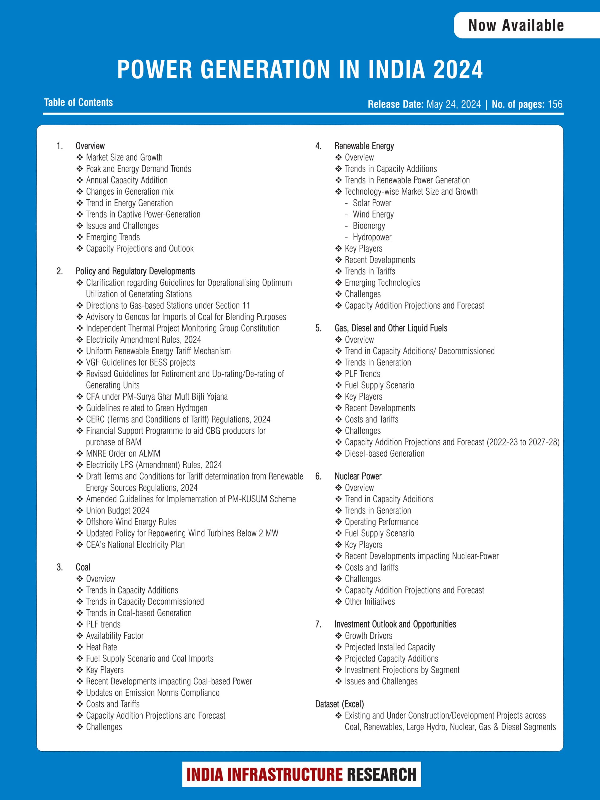 POWER GENERATION MARKET IN INDIA 2024 – India Infrastructure