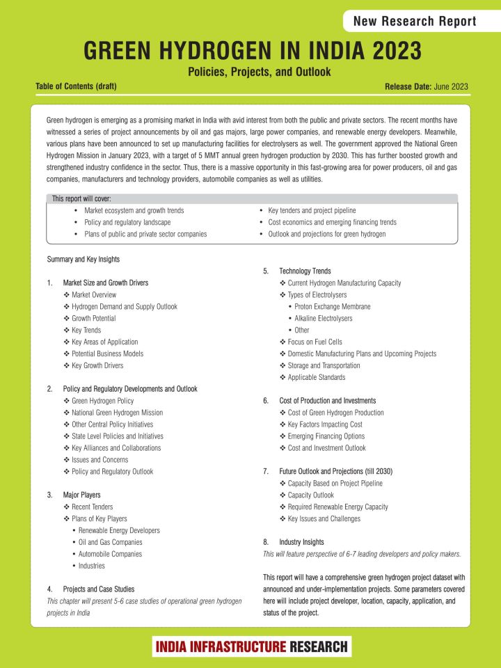 Green Hydrogen in India 2023 – India Infrastructure